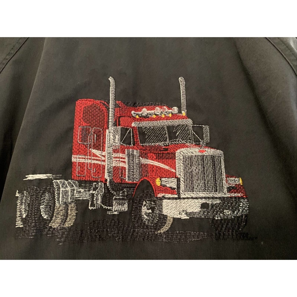 Vintage Peterbilt Truck Windbreaker Jacket, Sz L, Tur… - Gem